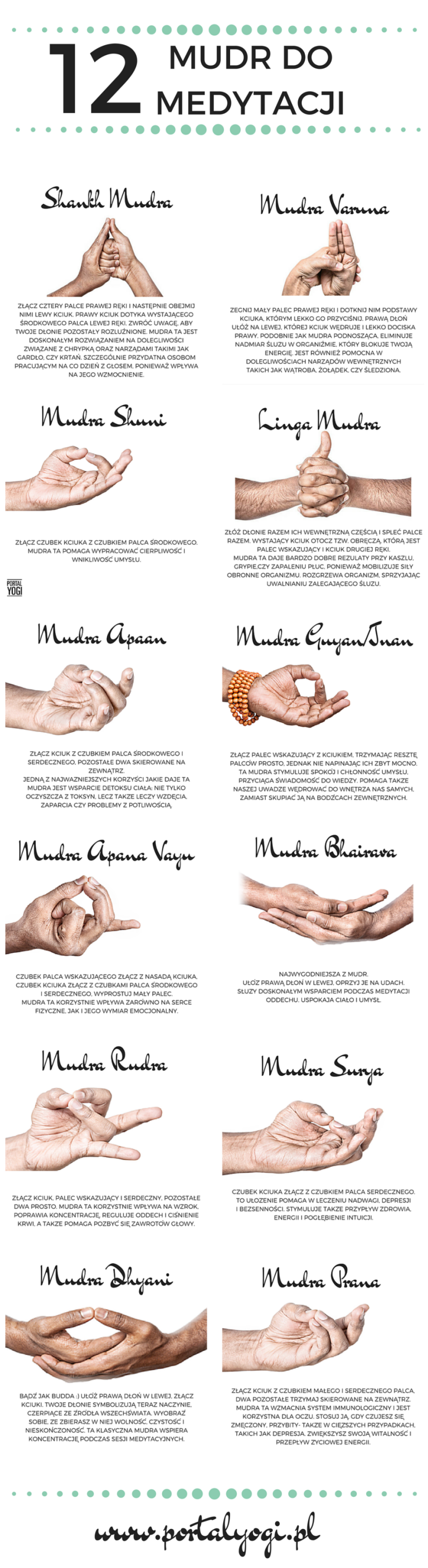 12 mudr do medytacji [infografika do pobrania] | PortalYogi
